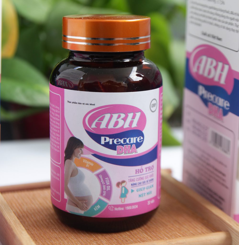 Thuốc Bổ Cho Phụ Nữ Mang Thai ABH Precare DHA, Lọ 30 Viên Nang Mềm ...